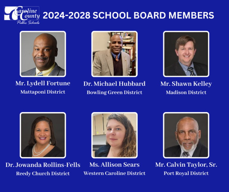 Welcome CCPS School Board Members (2024-2028) - Caroline County Public ...