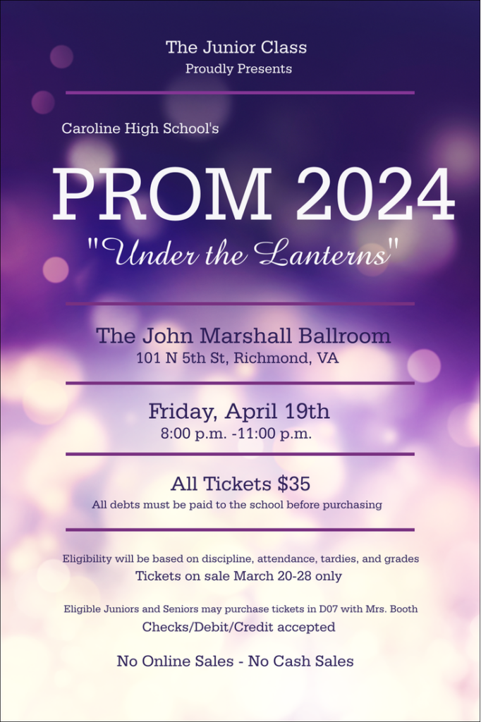 Prom 2024 "Under the Laterns" - Caroline County Public School